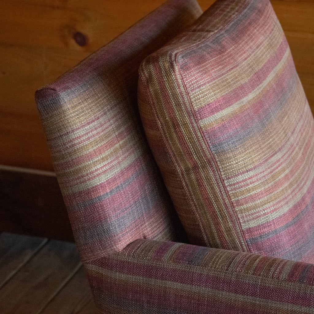 Marcy Swivel Chair in Sonoma Currant | Rustic Stripe Swivel Chair ...