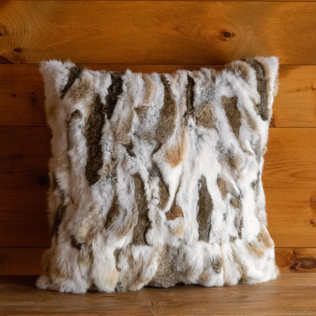 Rabbit Fur Pillow | Soft Rustic Rabbit Fur Pillow – Dartbrook Rustic Goods