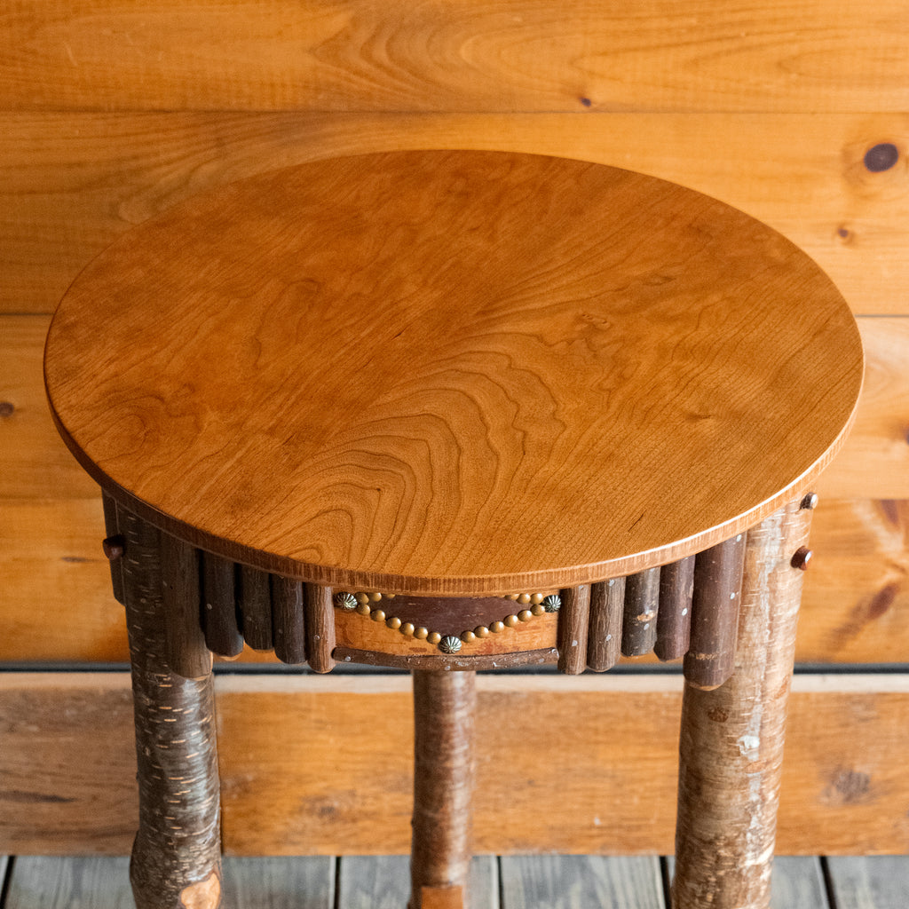 Maple and Yellow Birch End Table | Adirondack Style Side Table with ...