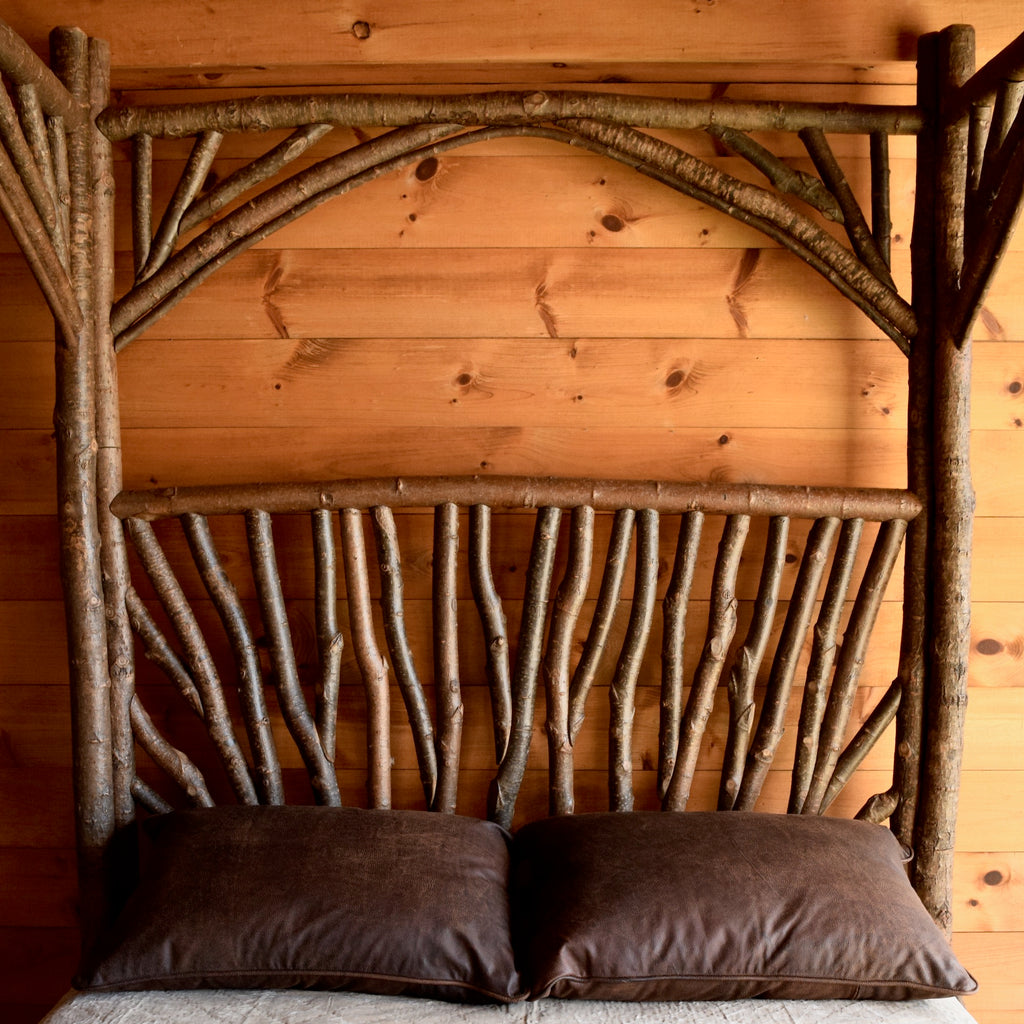 Rustic Canopy Bed | Rustic Twig Four Poster Canopy Bed – Dartbrook ...