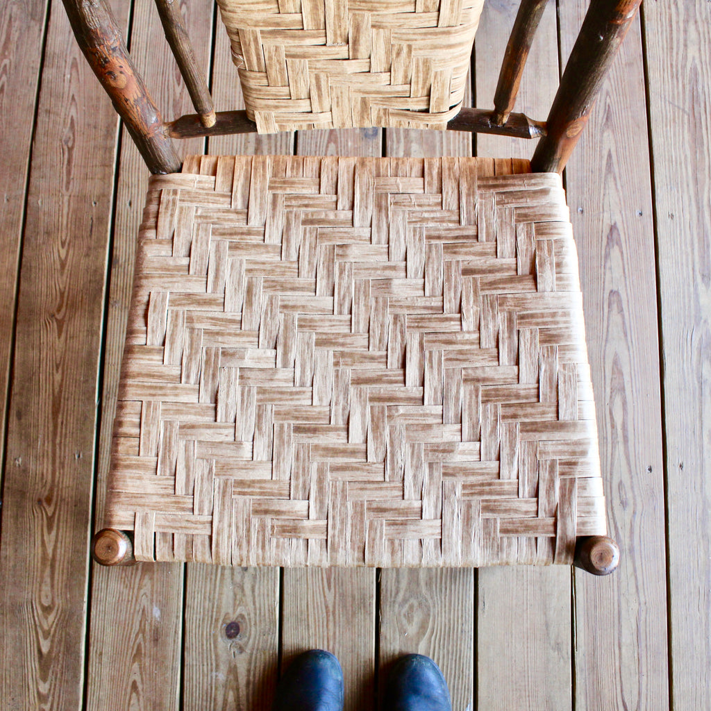 Hickory and Splint Dining Chair | Handmade Adirondack Rustic Furniture ...